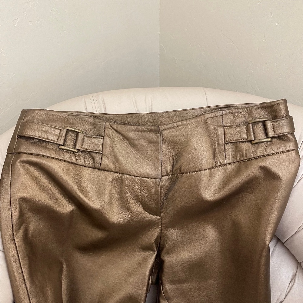 Cache Bronze Leather Pants - Gem